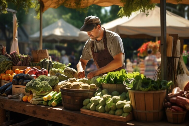 Selling at Farmers Market - Environment Co